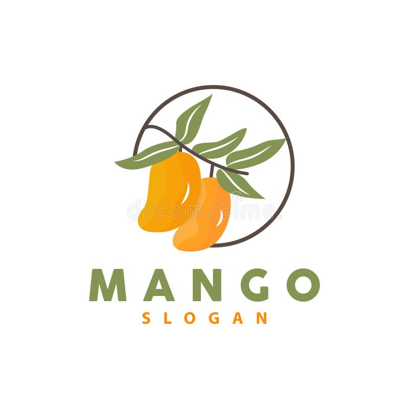 Mango Logo, Fruit Design Simple Minimalist Style, Fruit Juice Vector ...