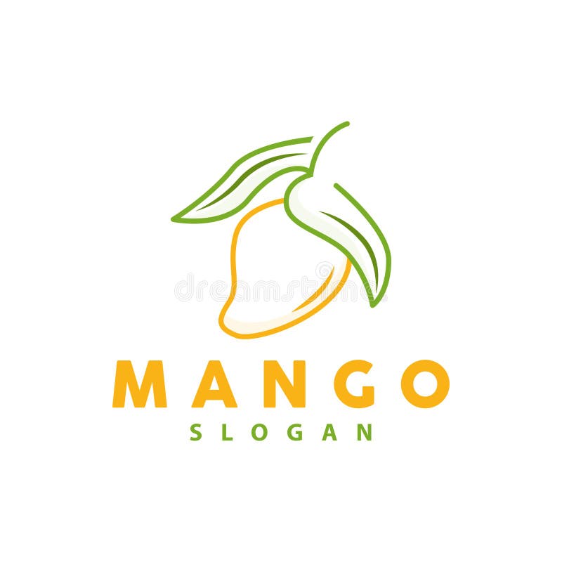 Mango Logo, Fruit Design Simple Minimalist Style, Fruit Juice Vector ...
