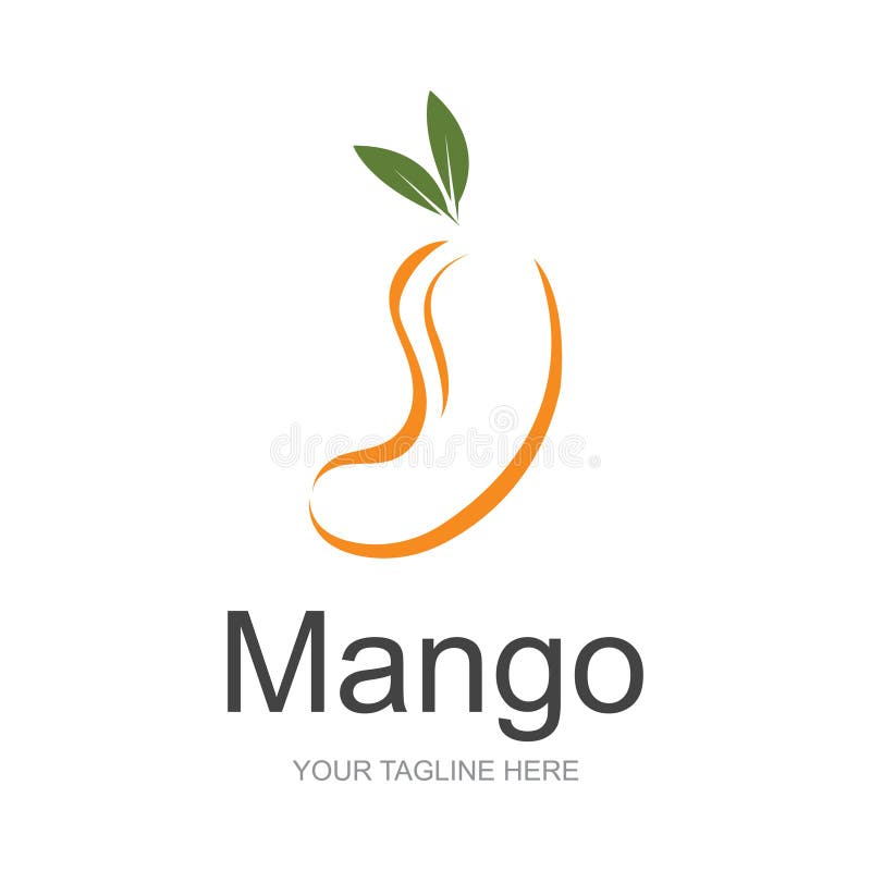 Mango Logo, Fruit Design Simple Minimalist Style, Fruit Juice Vector ...