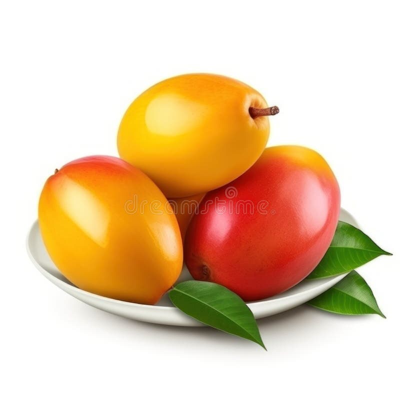 Mango Mangoes Fruit Isolated Stock Photo - Image of tropical, vibrant ...