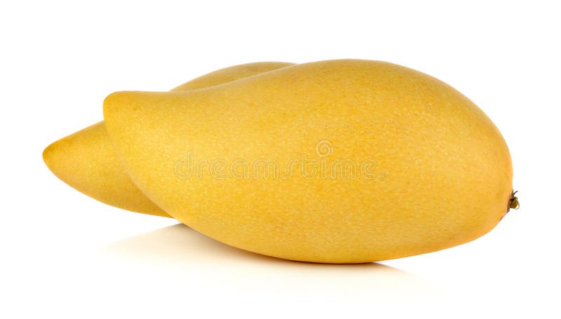 Mango Maturo Isolato Su Fondo Bianco Immagine Stock - Immagine di ...
