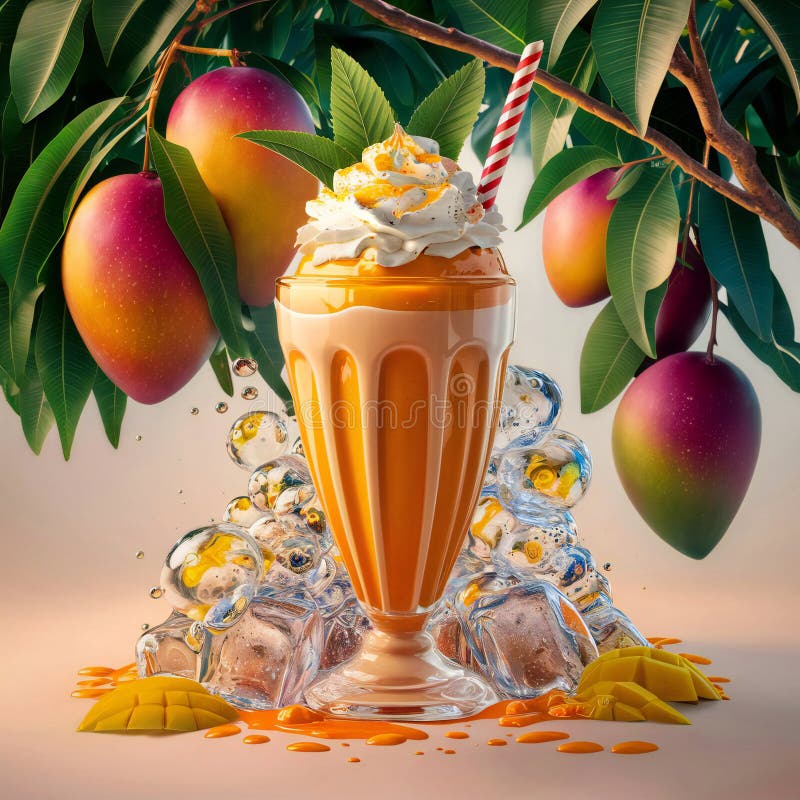 Mango Milkshake Stock Illustrations – 1,356 Mango Milkshake Stock ...