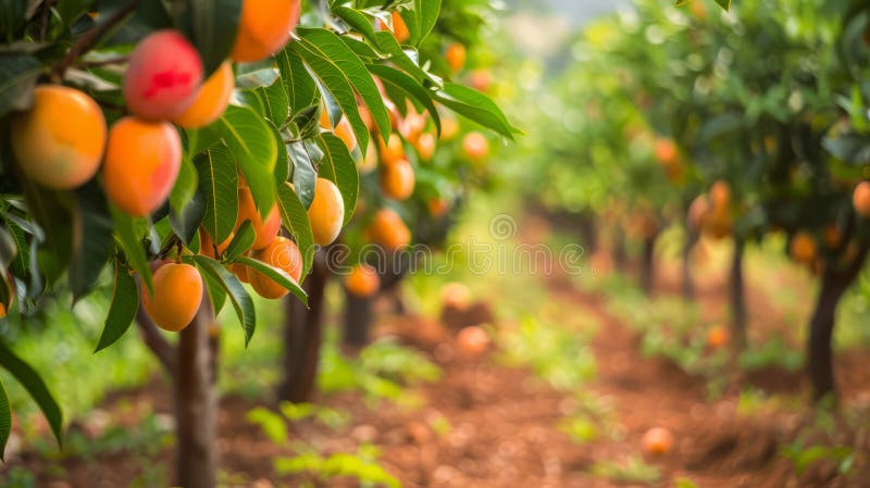 Mango Orchard Tropical Harvest Stock Illustration - Illustration of healthy, farm: 316216873