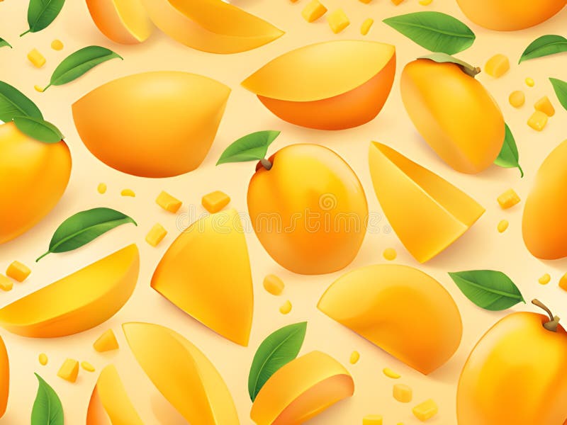 Mango Pattern Design Background Art for Fabric Editorial Photography ...