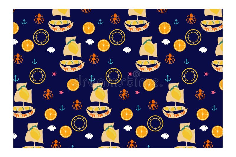 Seamless Sea Theme Pattern Stock Illustrations – 7,309 Seamless Sea ...