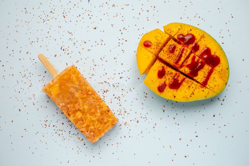 Mango Popsicle Sliced Chili Powder Stock Photos - Free & Royalty-Free ...