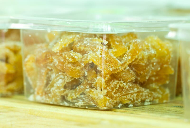 Preserve Mango Fruit Spicy, Sprinkle with Sugar, Chili Powder and Salt ...