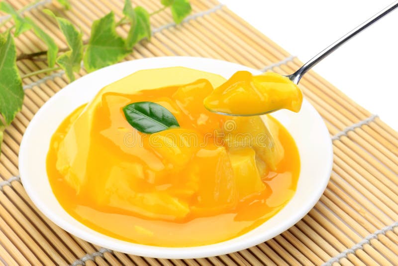 Mango pudding stock photo. Image of tropical, fruit, pudding - 26063288