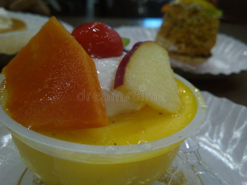 Mango Pudding stock image. Image of bolls, dahi, garnished - 100937677