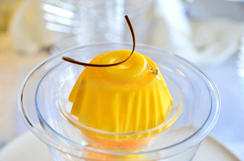 Mango pudding stock image. Image of sweet, delicious - 70125737