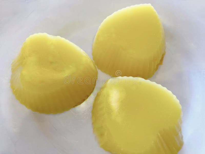 Mango Pudding Dim Sum stock photo. Image of heart, shapes - 270876970