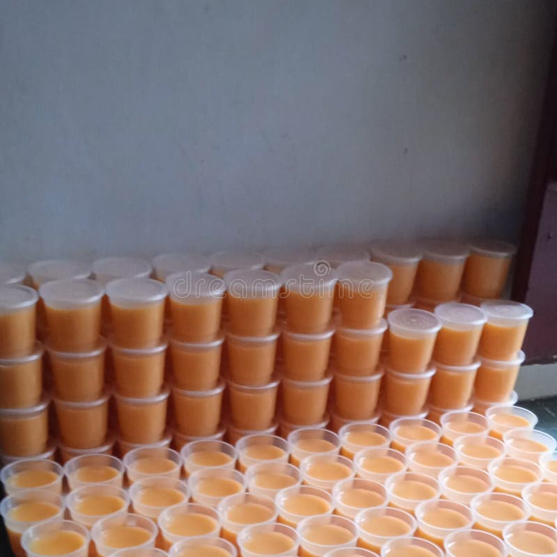 Mango Puding Mini Cup Dessert Stock Image - Image of mini, dessert ...