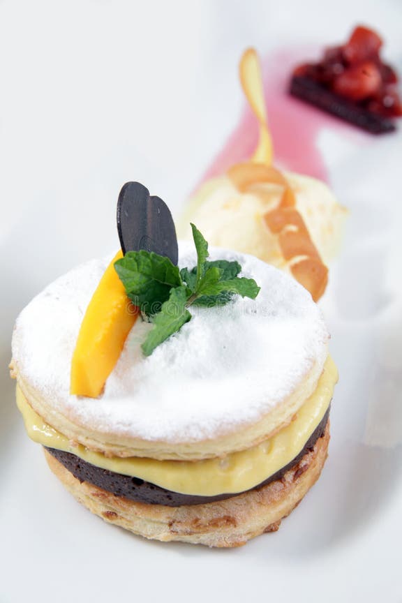 Mango puff pastry stock image. Image of bakery, photograph - 18802237
