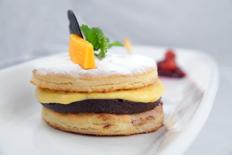 Mango puff pastry stock photo. Image of cakes, puff, photograph - 18802368