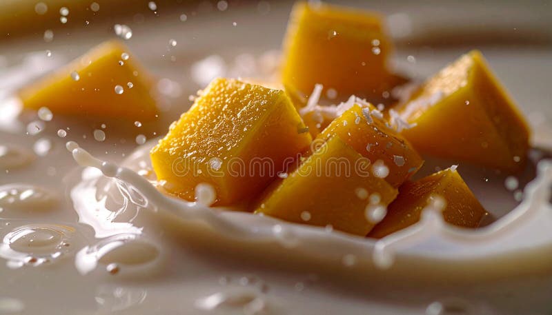 .Mango Pulp Tropical Smoothie Motion. Background Concept. Generated ...
