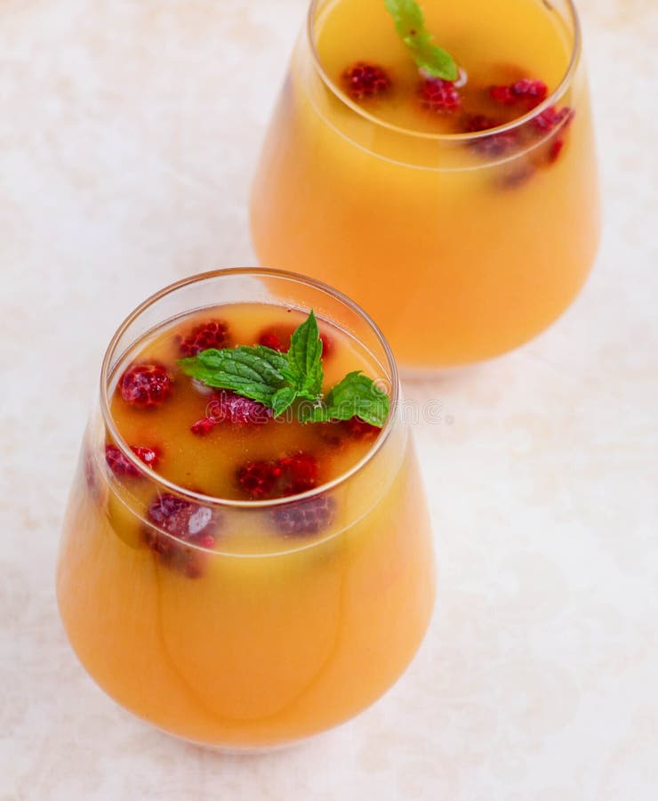 Mango and Raspberry Mojito stock image. Image of jaggery - 83483433
