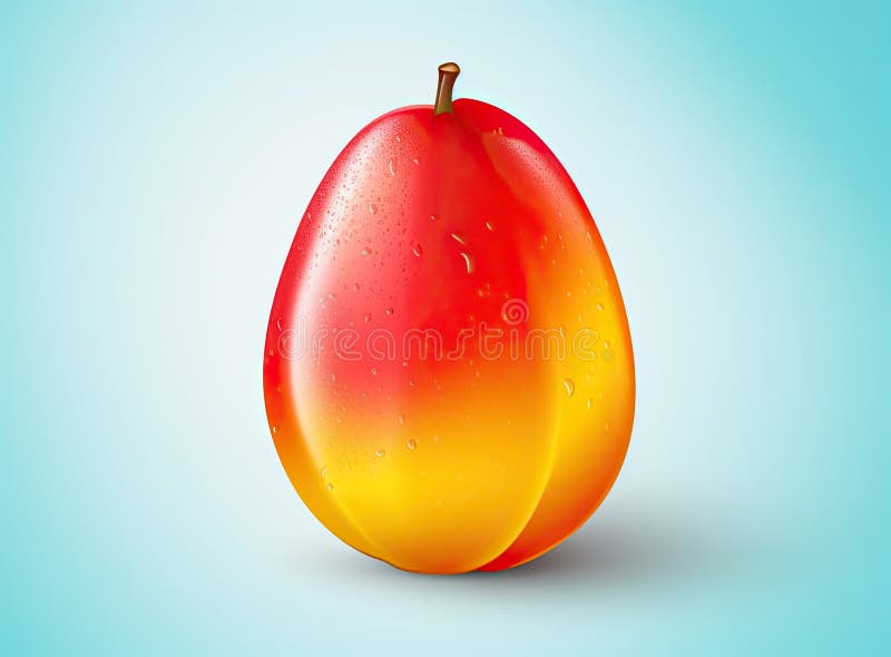 Mango with Rind and Leaves on White Background Stock Photo - Image of ...