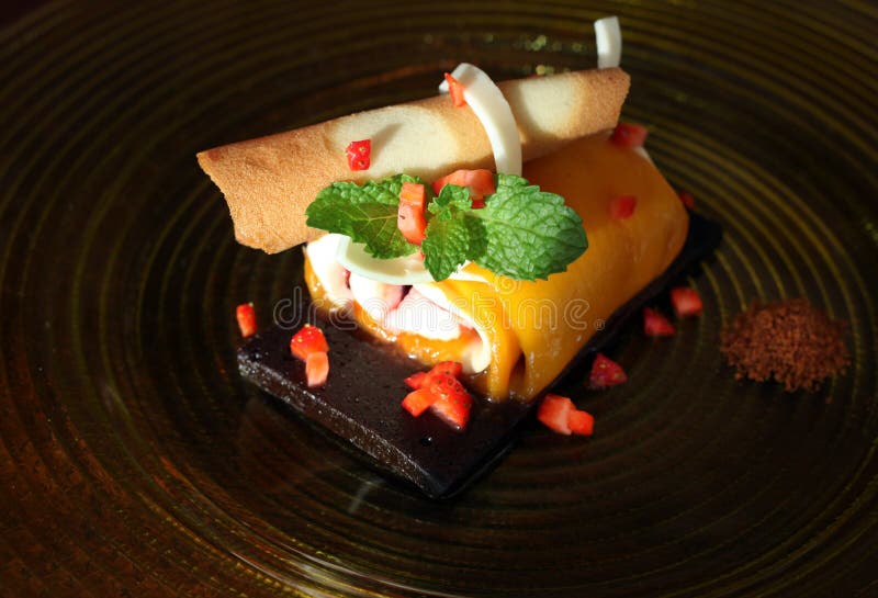 Mango roll cake stock image. Image of cake, cakes, bakery - 14472885