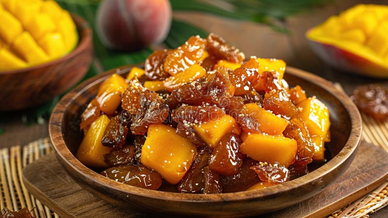 Mango and Salted Dried Plum or Asam Boi Stock Illustration ...