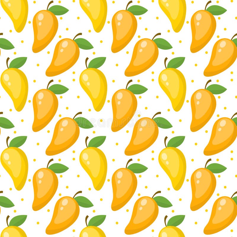 Seamless Pattern with Mango Fruit. Vector Illustration. Stock Vector ... Seamless Pattern with Mango Fruit. Vector Illustration. Stock Vector ...