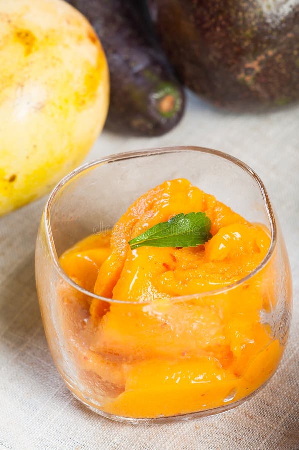 Mango sherbet stock photo. Image of food, cream, healthy - 42609924