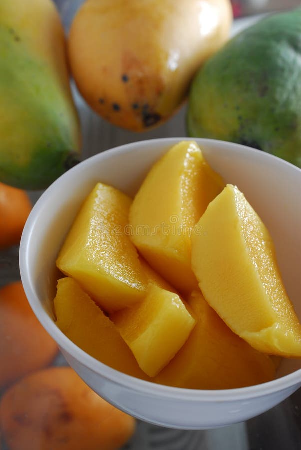 Mango slice stock image. Image of fruit, yellow, nature - 24913129