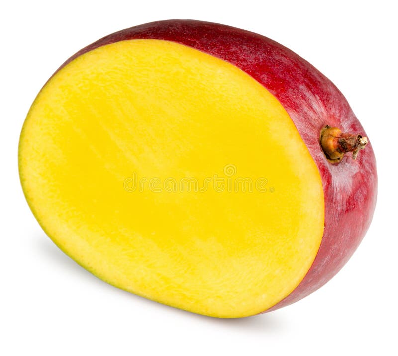 Mango Slice Isolated on the White Background Stock Photo - Image of ...