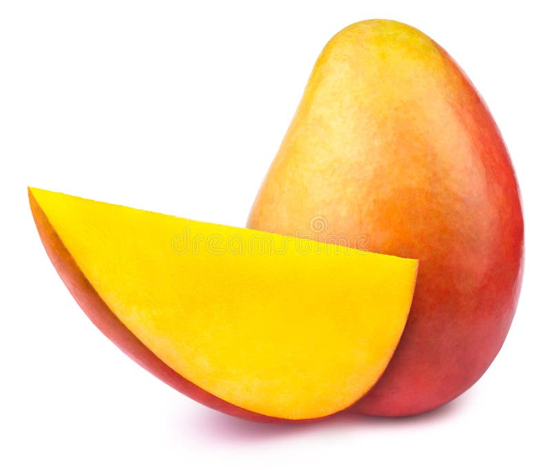 Mango with slice isolated stock photo. Image of retouched - 74776966