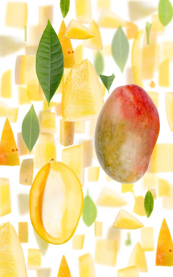 Mango Slice and Leaf Abstract Stock Photo - Image of natural, healthy ...