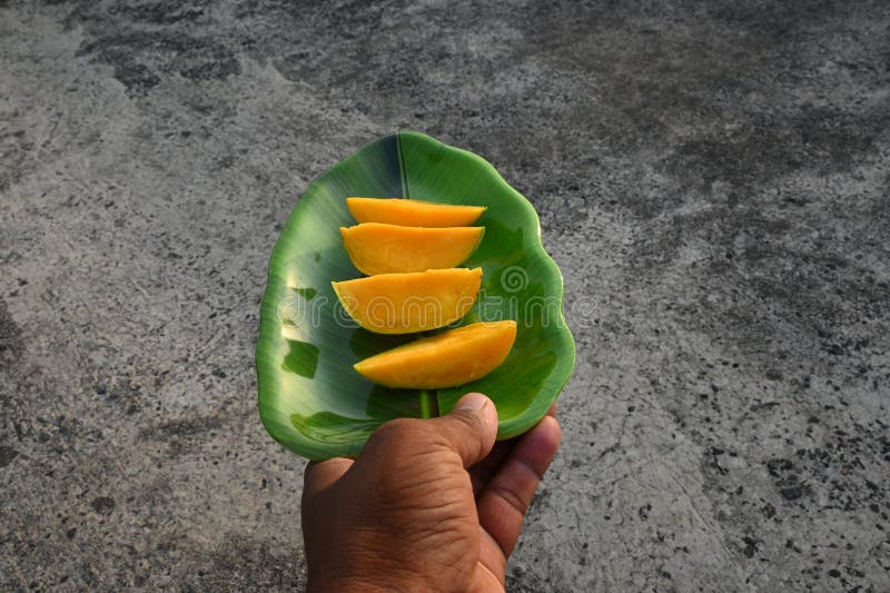 Mango slice. stock photo. Image of sweet, gourmet, fruit - 279756892