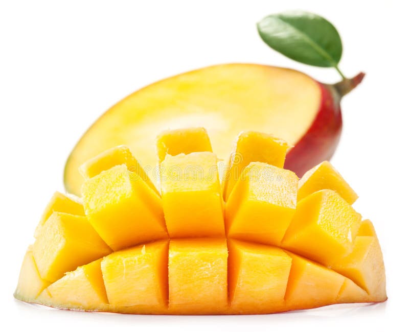 Mango with slices stock photo. Image of leaf, natural - 23492910