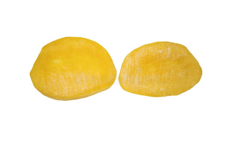 Mango Slices Isolated on White Background. a Fresh Mango Ready To Eat ...