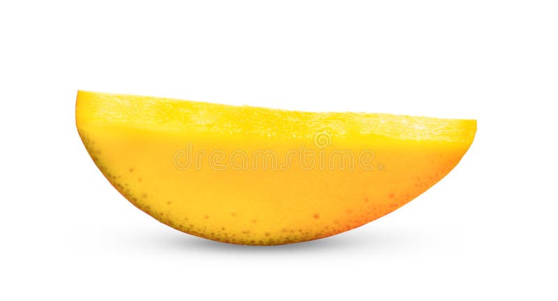 Mango Slices on White Background Stock Image - Image of ripe, color ...