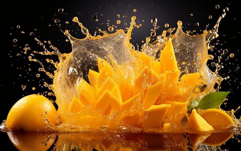 Mango Splashes Stock Illustrations – 385 Mango Splashes Stock ...