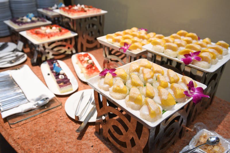 Mango sticky rice stock image. Image of food, milk, fresh - 93536849