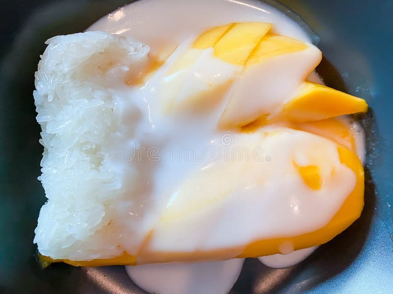 Mango with sticky rice stock photo. Image of gourmet - 247890708