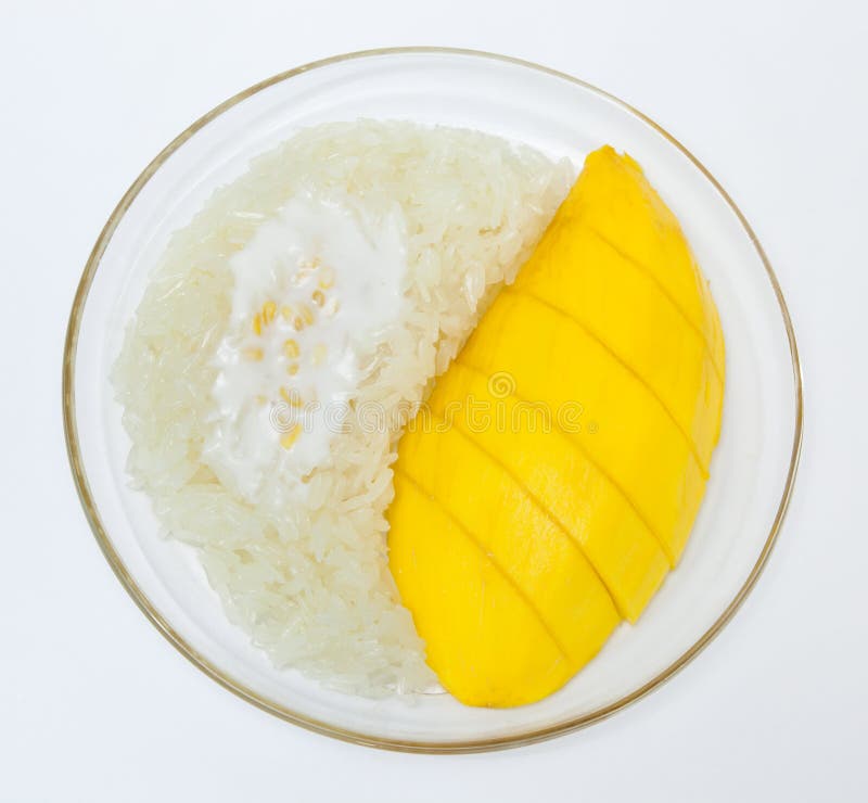 Mango and Sticky Rice, Traditional Thai Dessert Stock Image - Image of ...