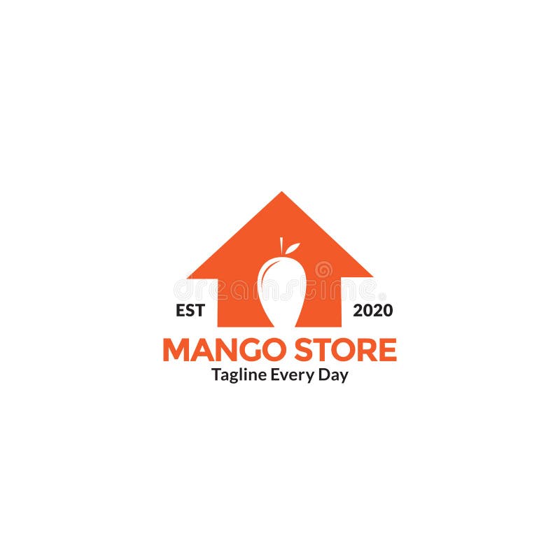 Mango Store and Fruit Sale Logo Design Stock Vector - Illustration of ...