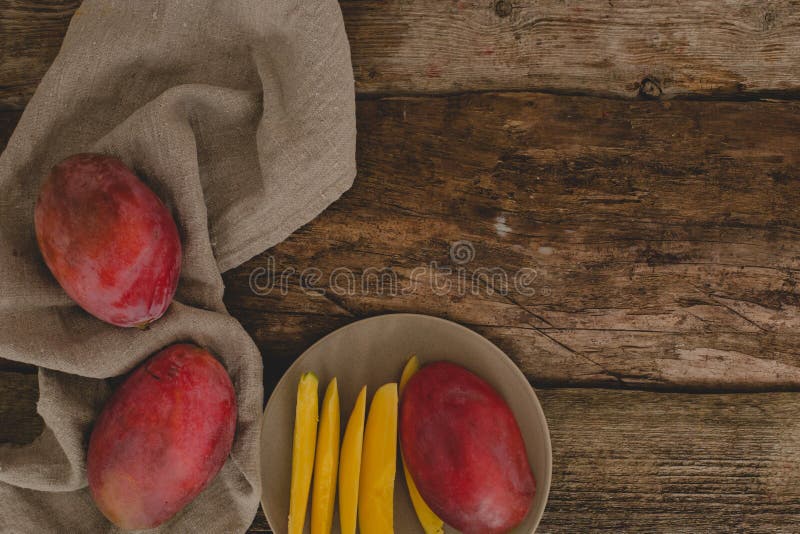 Mango on the table stock photo. Image of light, table - 46102850