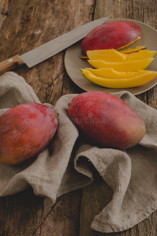 Mango on the table stock image. Image of summer, freshness - 46106217