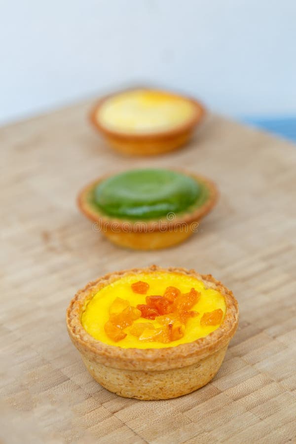 Mango Tart, Egg Tart and Steamed Custard Tart Stock Image - Image of ...