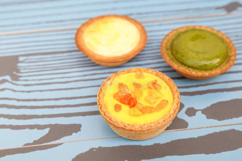 Mango Tart, Egg Tart and Steamed Custard Tart Stock Image - Image of ...