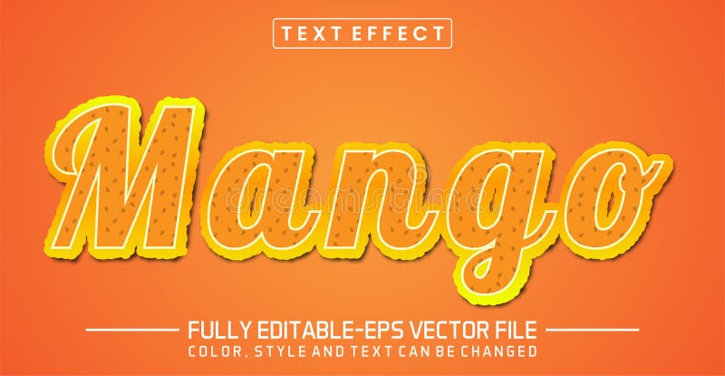 Mango Text Editable Style Effect Stock Vector - Illustration of banner ...