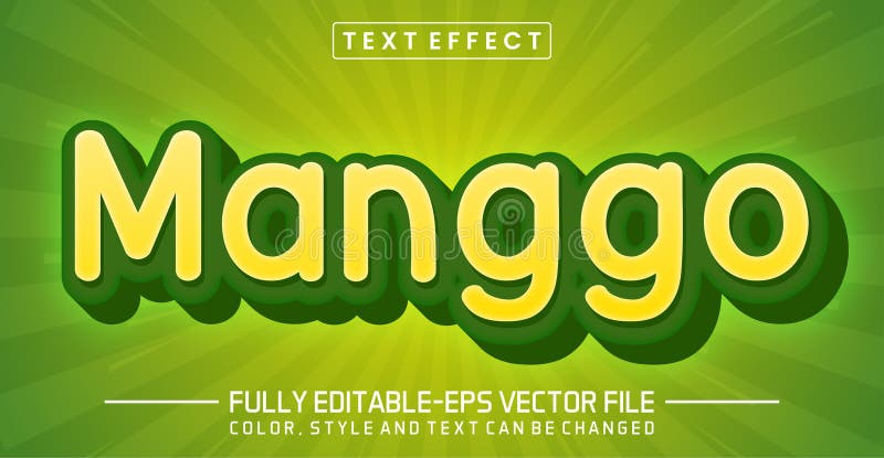 Mango Text Editable Style Effect Stock Vector - Illustration of healthy ...