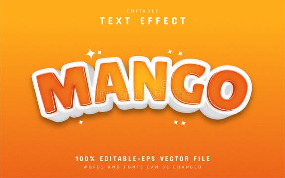 Mango text effect stock vector. Illustration of exotic - 256114953