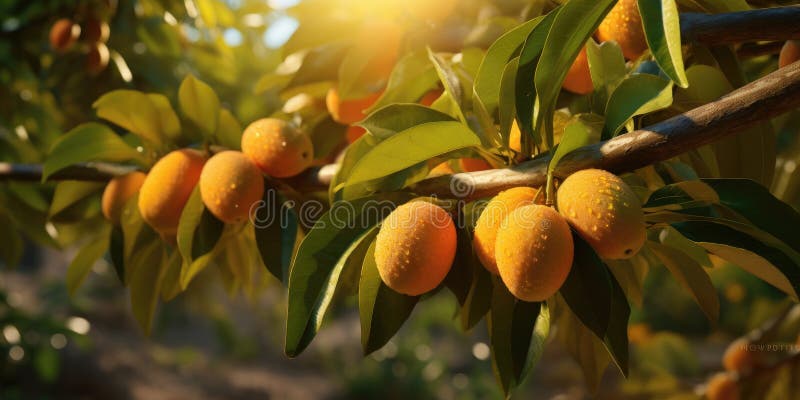 Mango Tree and Mango Garden,mango Tree. Generative AI Stock ...