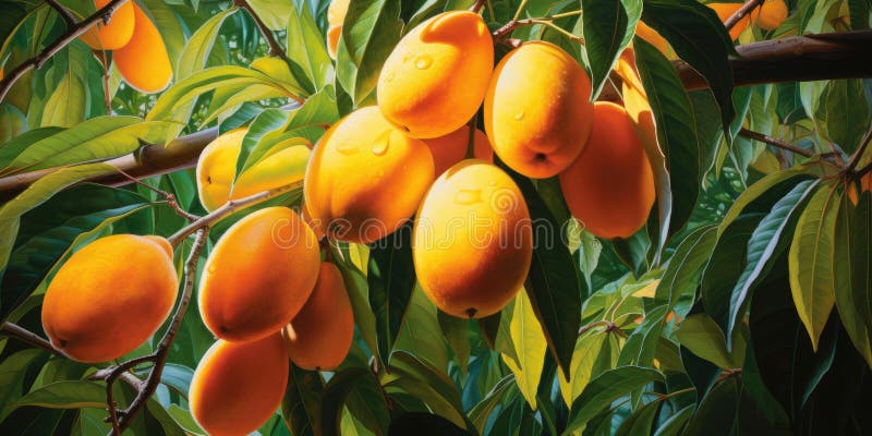 Mango Tree and Mango Garden,mango Tree. Generative AI Stock Photo ...