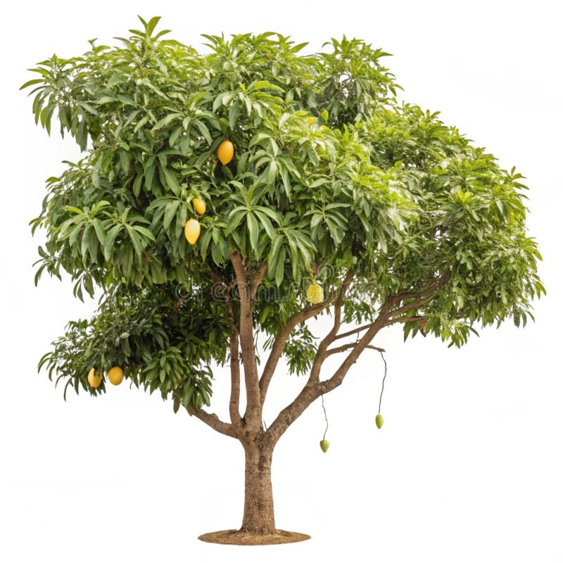Mango Tree Isolated on Transparent Background Stock Illustration ...