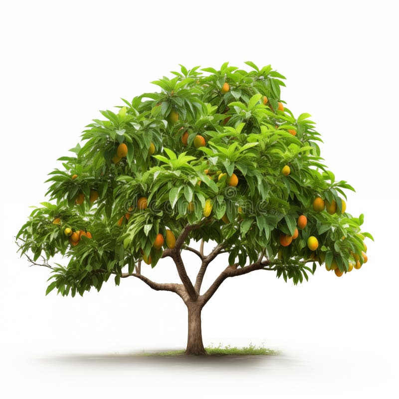 Mango Tree Isolated on White Background. Ai Generated Stock Image ...