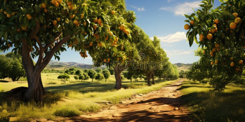 Mango Tree and Mango Garden,mango Tree. Generative AI Stock Photo ...